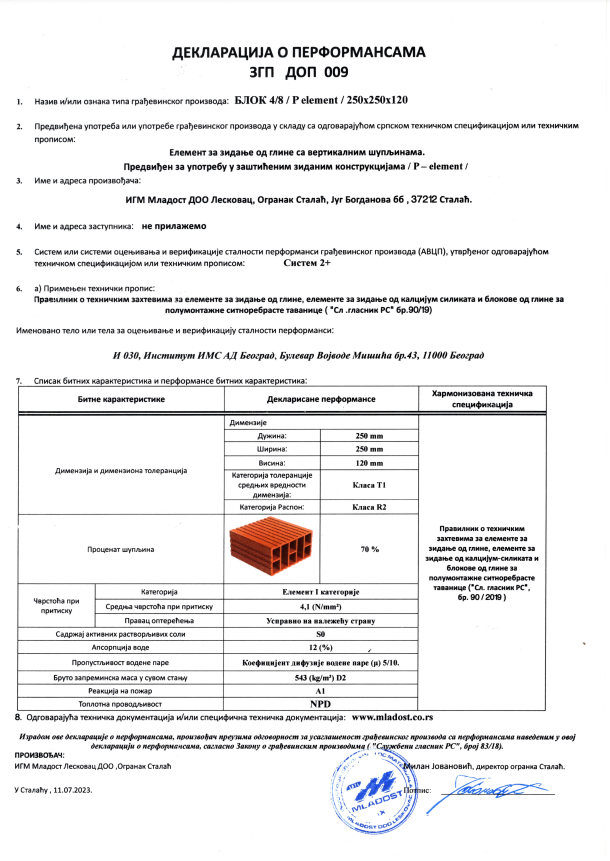 Technical documentation - Mladost Leskovac